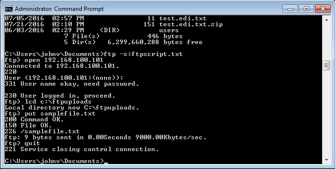 Using Windows Ftp Scripts To Automate File Transfers 